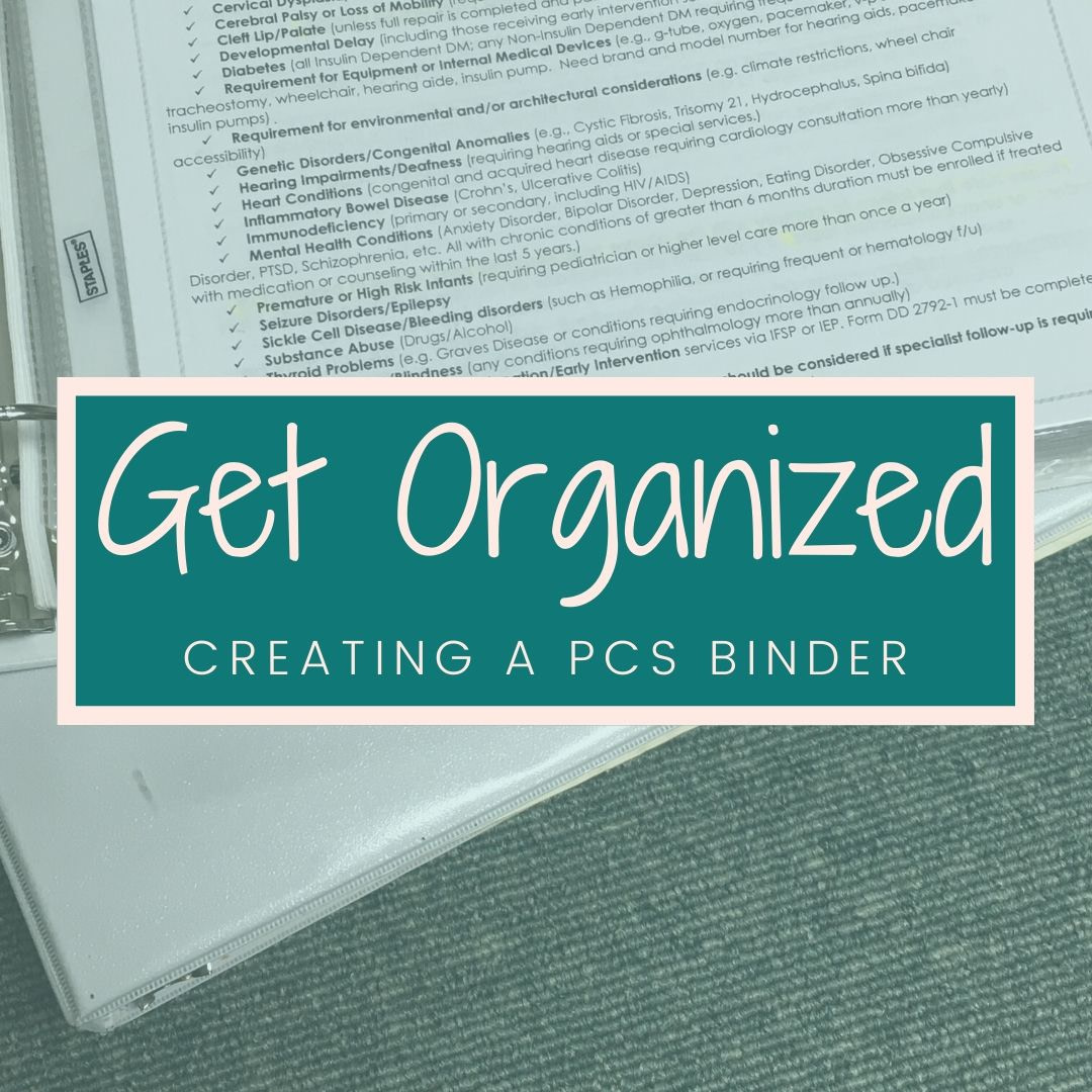 Get Organized: Creating a PCS Binder - Coffee + Camo